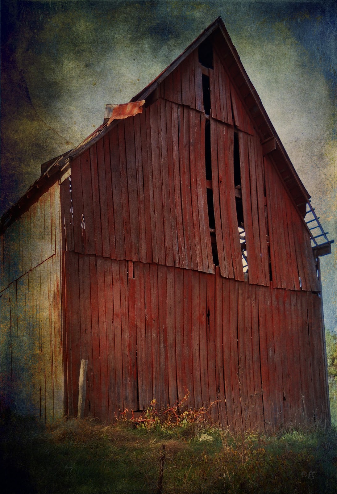 the last door down the hall: Digital Photograph - A Red Barn
