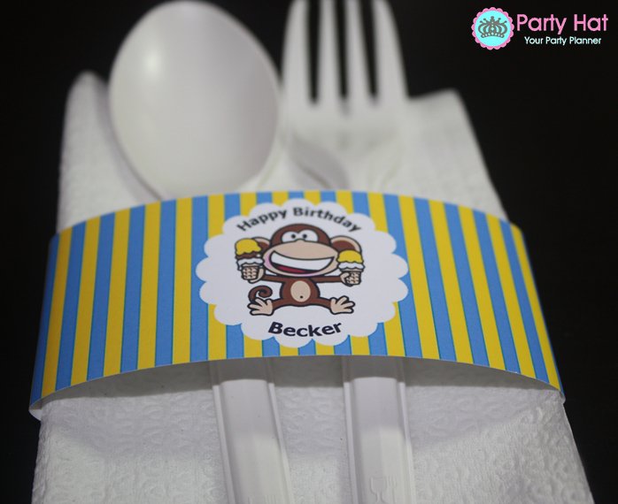 Party Hat: Playful Monkey Birthday Party