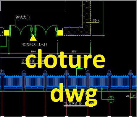 Wall cloture in dwg AUTOCAD DRAWING in asian language - Civil ...