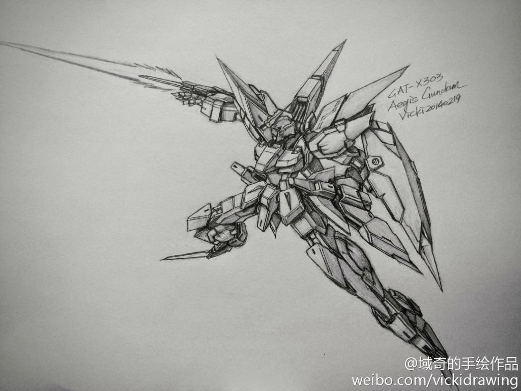 Gundam and Mobile Suit Pencil Drawings by Vicki via PIXIV - Gundam Kits ...