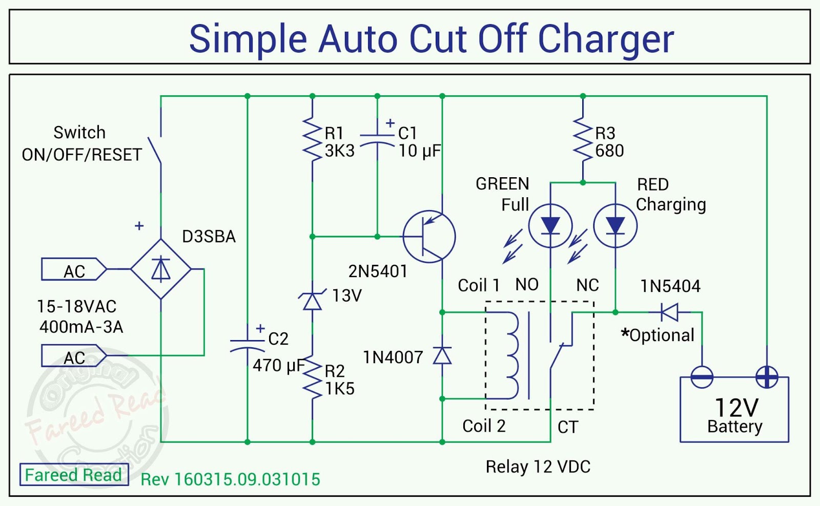 Simple auto cut off charger sign | Elektronika Analog dan Digital