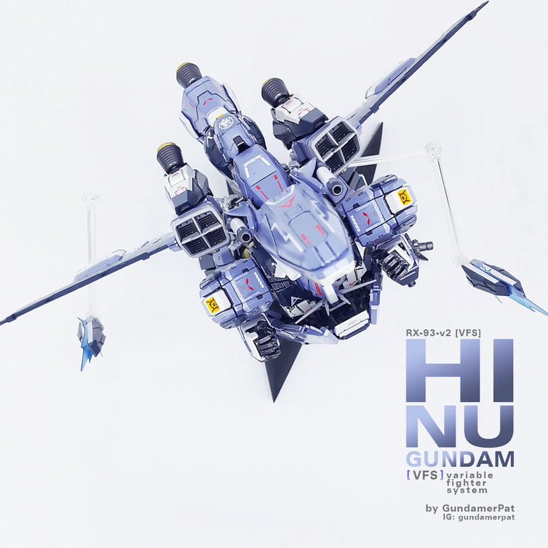 Custom Build: MG 1/100 hi-nu Gundam Ver. Ka [VFS] "Variable Fighter System"