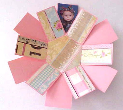 Paper Craft Creations: Exploding Hexagon Pink Carousel Box