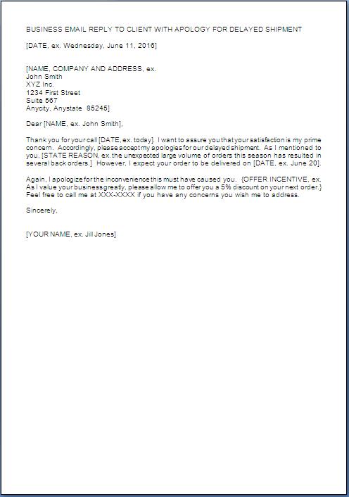 Responding to A Customer Complaint - Sample Letter