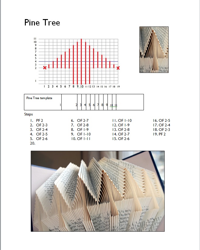 December Pine Tree Folded Book Pattern
