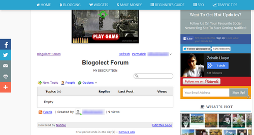 How to Add a Forum to Your Blogger Blog | Blogolect