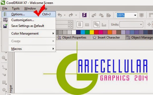 Cara Setting Tampilan Default CorelDraw X7 - ARIE CELLULAR