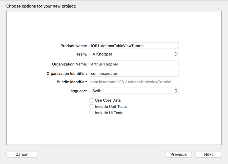 Swipe Table View Cell For Custom Actions Ios Tutorial With Swift 3