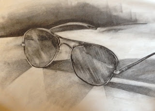 Foundations Drawing Fall '12: Glass Reflection (Homework Assignment #2)