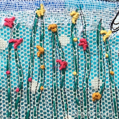 peaceofpi studio: Blackbird Embellished Patchwork Art Quilt