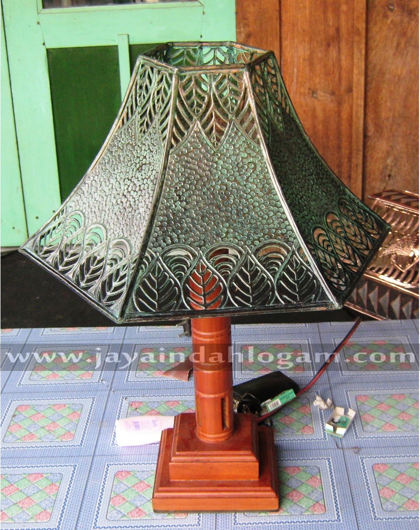 lampu meja - table lamp tembaga kuningan