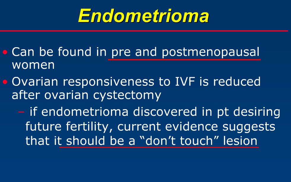 rsna: endometrioma