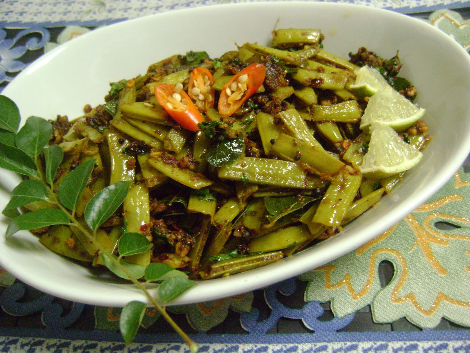 Bethica's Kitchen Flavours: Gavar Ki Bhaji - Chettinad Style (Cluster ...