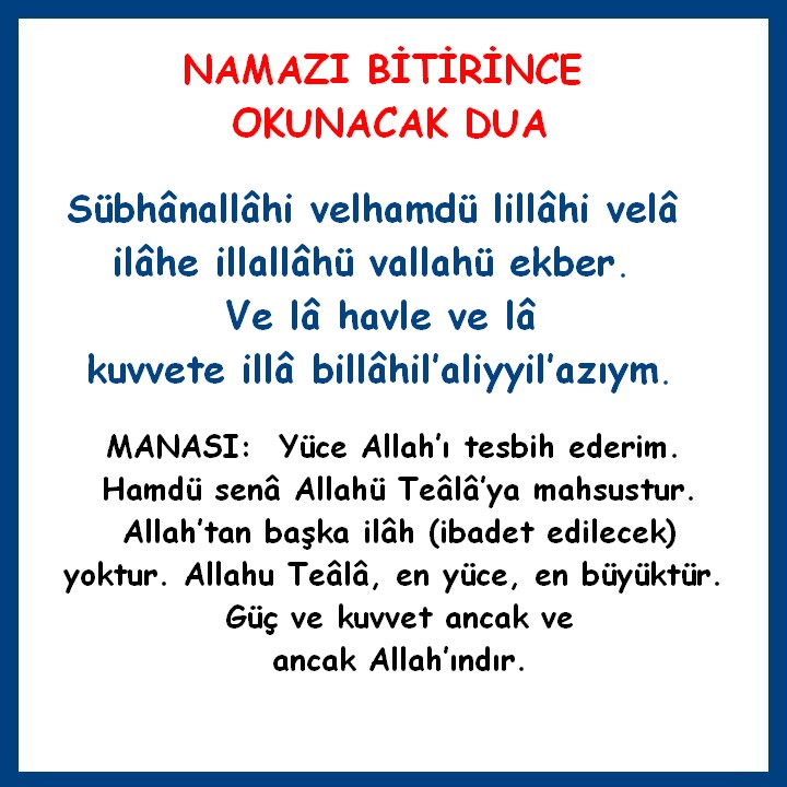 ŞİFA AYETLERİ VE DUALARI: NAMAZI BİTİRİNCE OKUNACAK FAZİLETLİ DUA