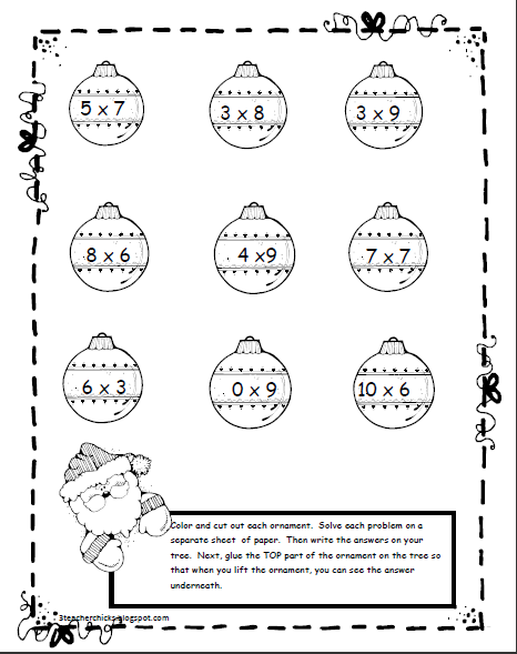 3 Teacher Chicks: Multiplication Craftivity Freebie