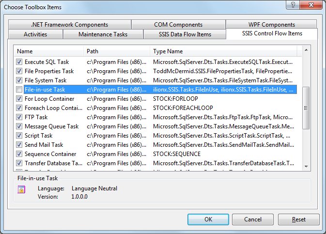 Microsoft Sql Server Integration Services Custom Ssis Component File In Use Task