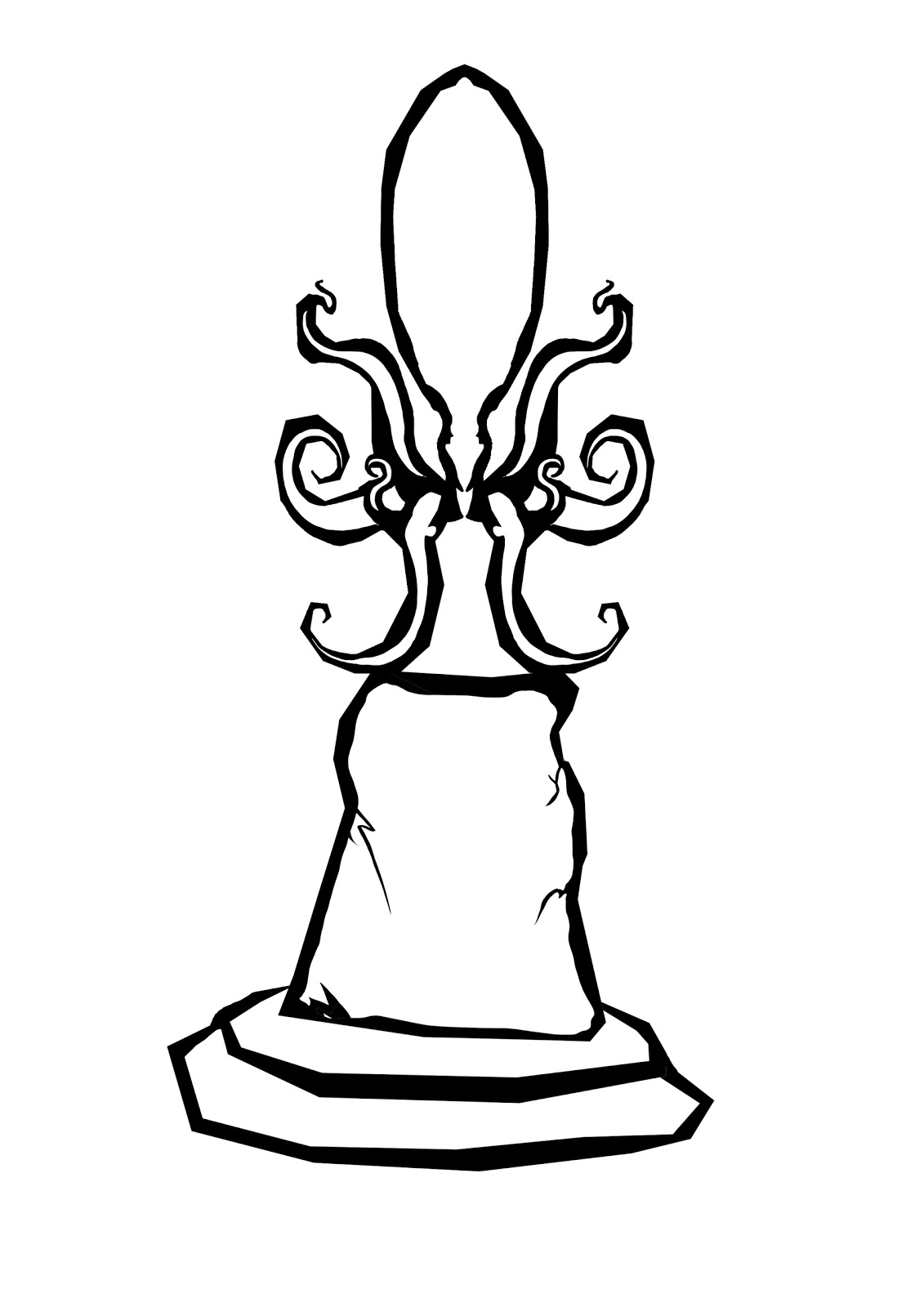 Leviathan: The Leviathan statue.