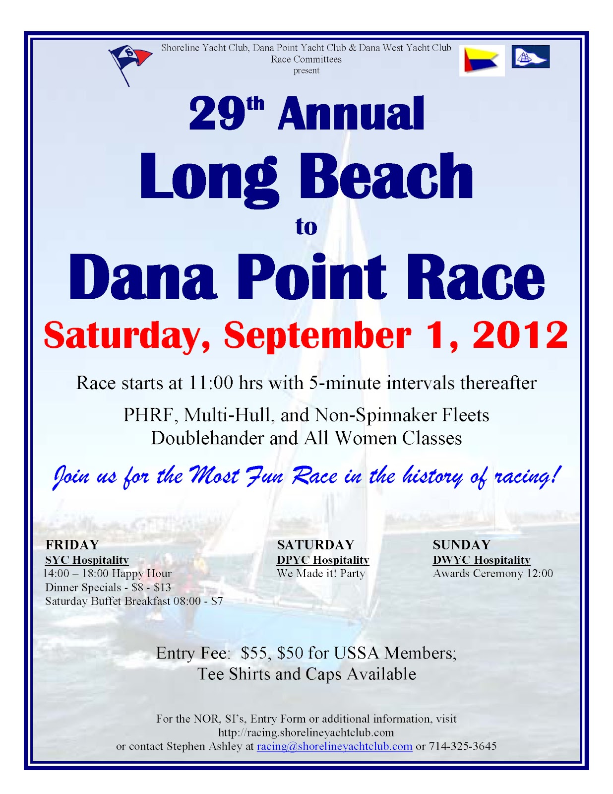 Shoreline Yacht Club Racing: Long Beach to Dana Point Race