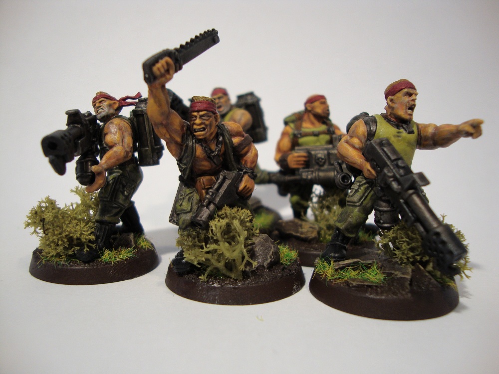 Catachan junglefighters by Zacret: Catachan flamers! Platoon command ...