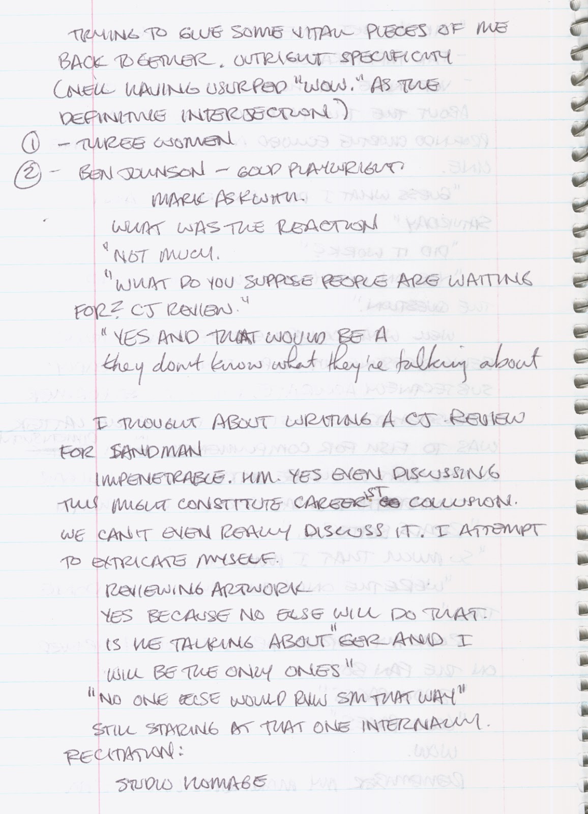 A MOMENT OF CEREBUS: Notes for Dave's Chat with Neil
