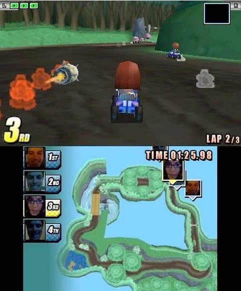 Ma 3DS: Face Racers : Photo Finish, la Guerre des Têtes prend le volant