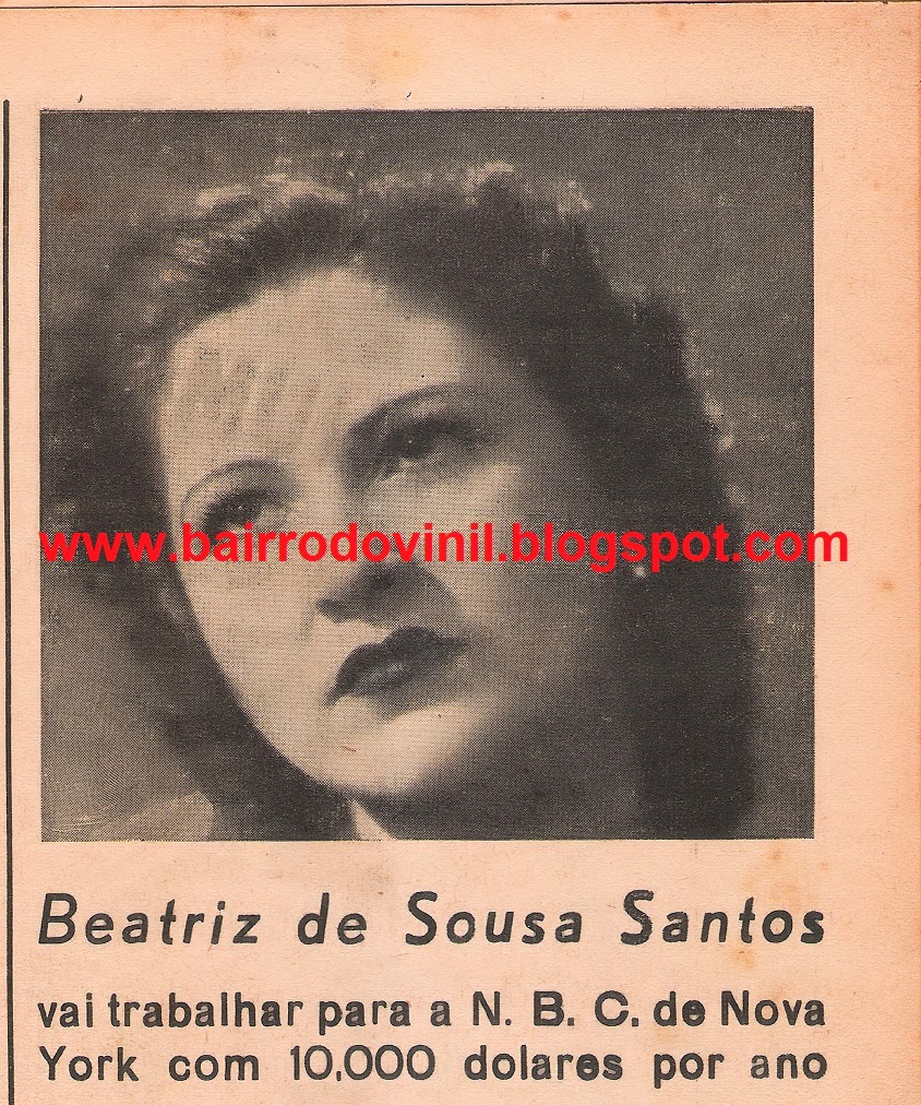 No Bairro do Vinil: Beatriz de Sousa Santos - Uma vedeta totalmente ignorada
