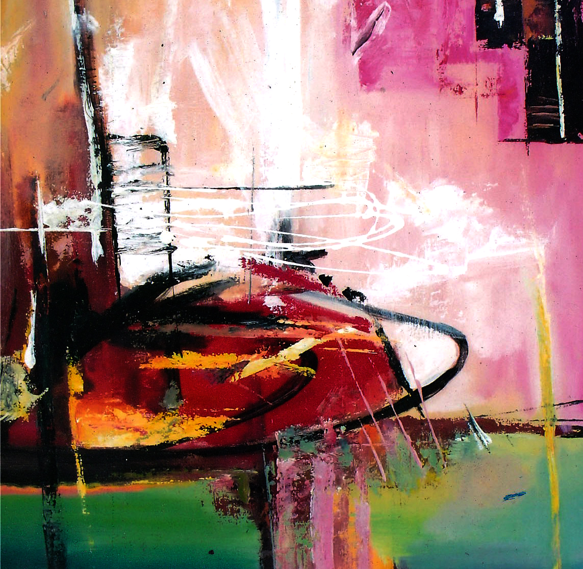 abstract Oil and Acrylic Painting Apiss art studio