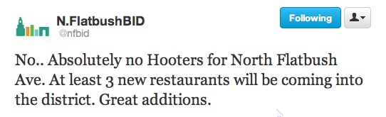 North Flatbush BID: No Hooters on Flatbush Avenue