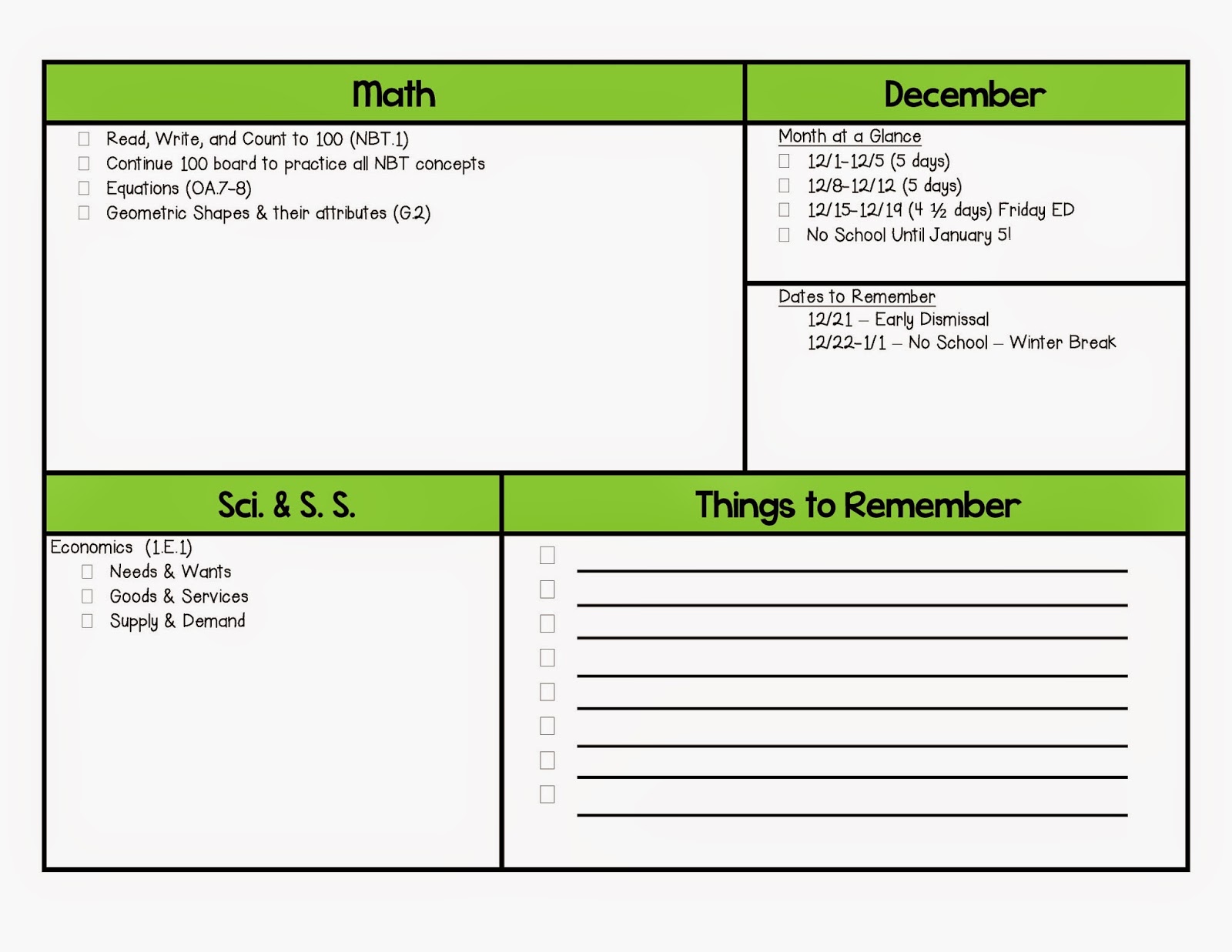 Teach it With Class: 1st Grade Curriculum Maps