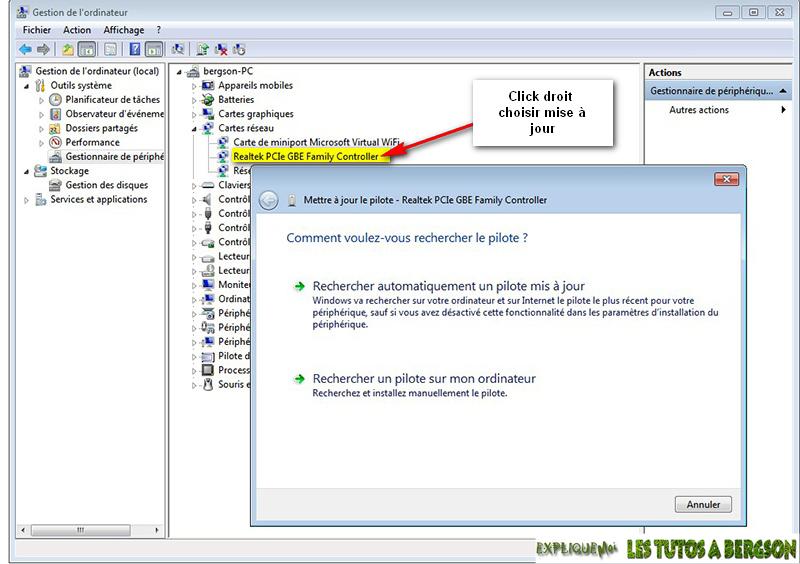 Explique moi: Mise à jour driver ou pilote