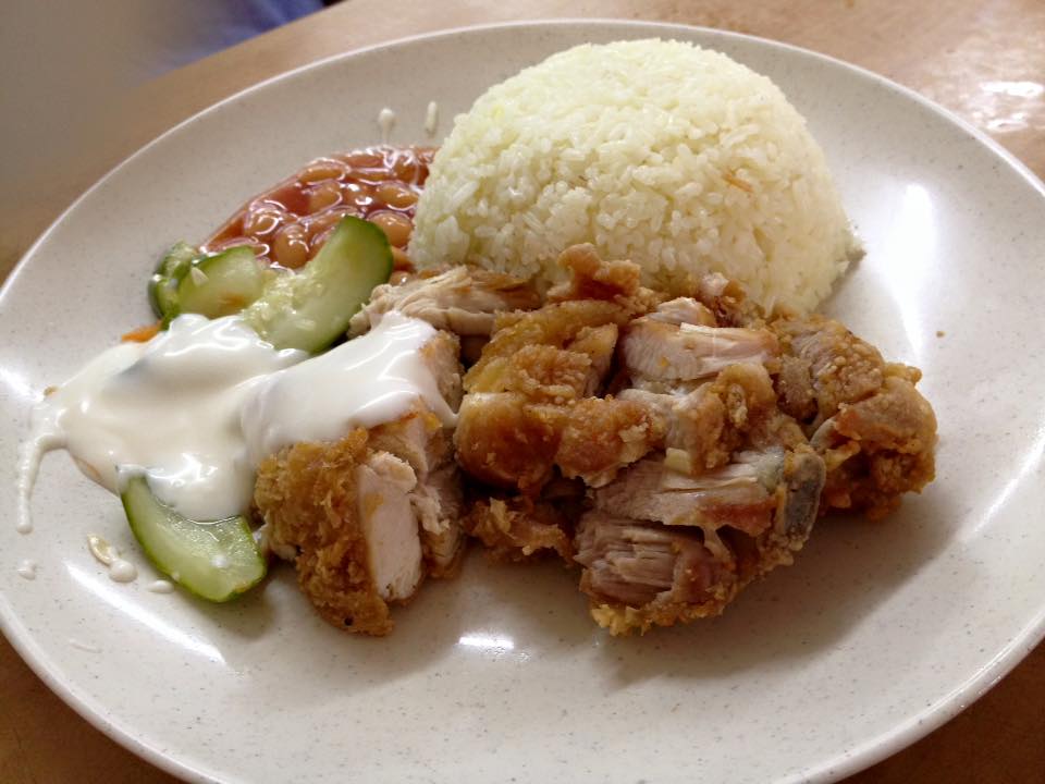 Famous Salad Chicken Rice in Pujut 7 Miri - Miri Food Sharing