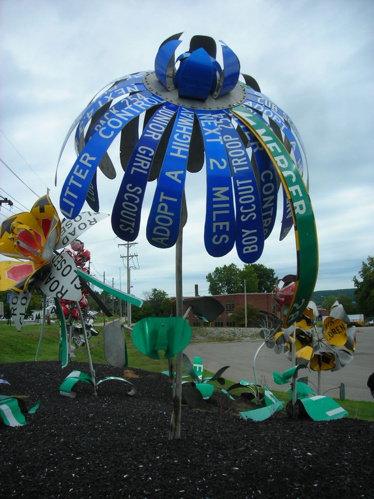 PennDOT Road Sign Sculpture Garden in Meadville, Pennsylvania