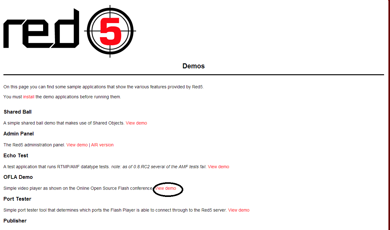 New Learnings: Red5 Streaming server