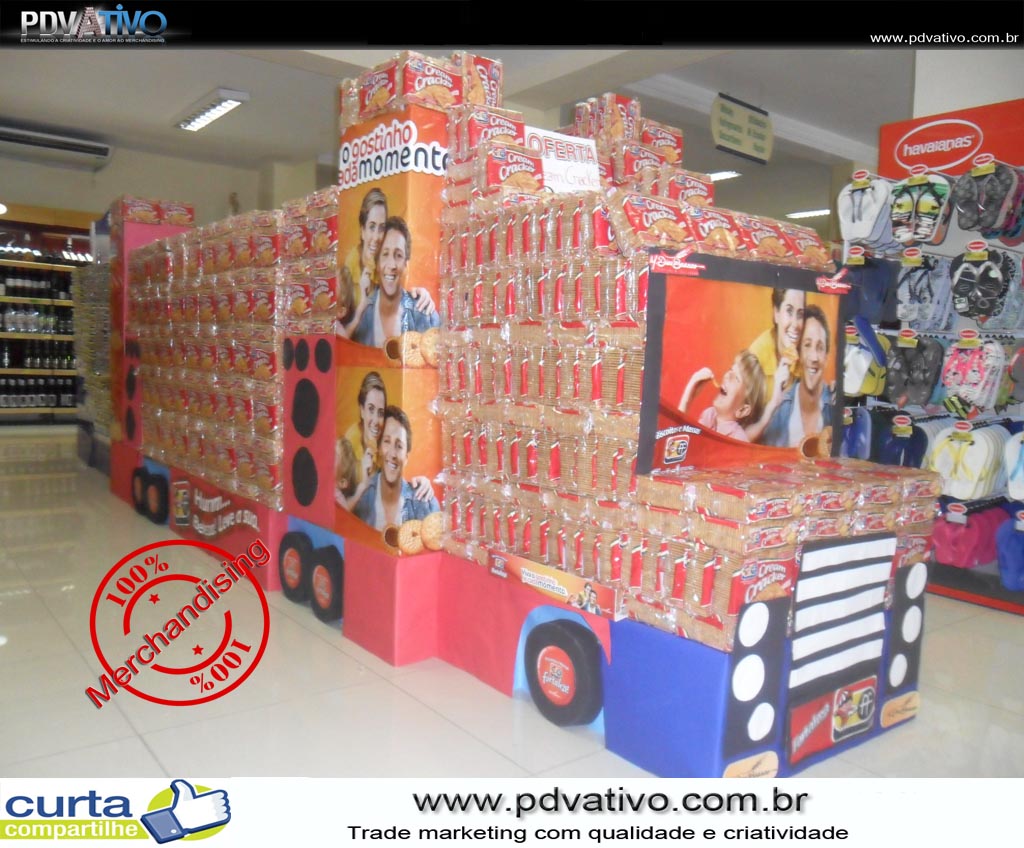 Trabalho de Merchandising "Caminhão Biscoito Fortaleza" ~ PDV Ativo
