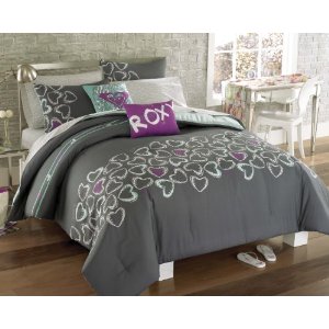 Roxy Bedding Sets: Roxy Heart and Soul Comforter Set and Toss Pillows