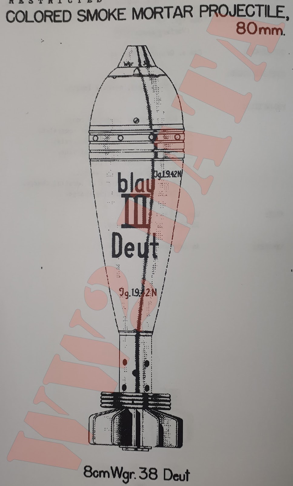 WW2 Equipment Data: German Projectiles - 50mm to 80mm Mortar Rounds