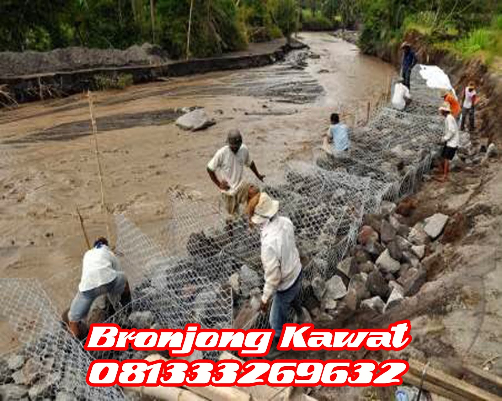 Penahan Tanah Longsor : Kawat Bronjong | Kawat Penahan Longsor
