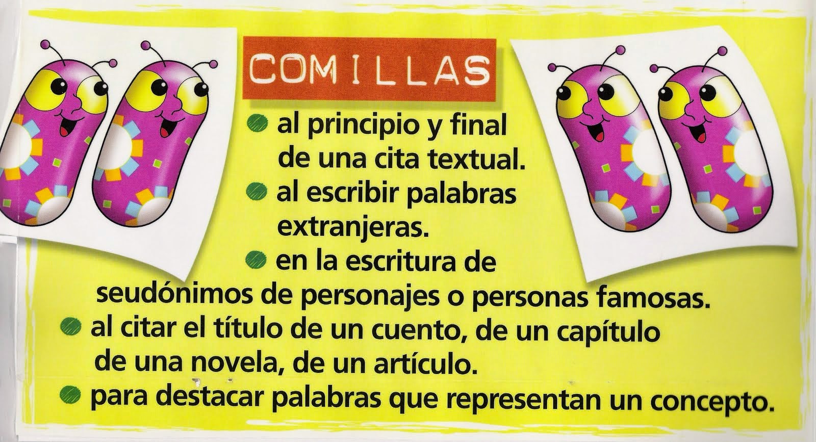 EL BAÚL DE INNELA: Cuándo debemos usar la coma y las comillas (signos ...