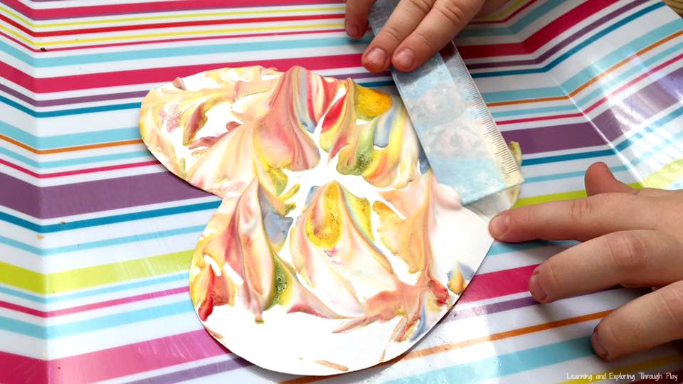 Learning and Exploring Through Play: Shaving Foam Marbling Hearts