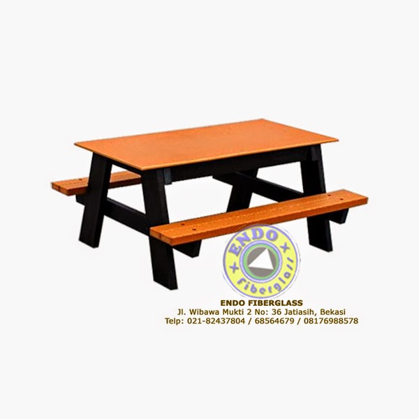Jual meja dan bangku fiber untuk rest area | Meja Kursi Fiberglass