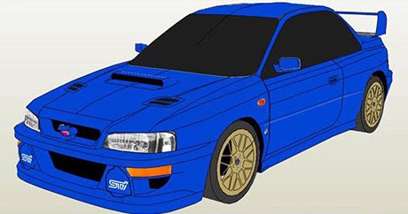 1998 Subaru Impreza 22B STI Paper Model | Paperized Crafts