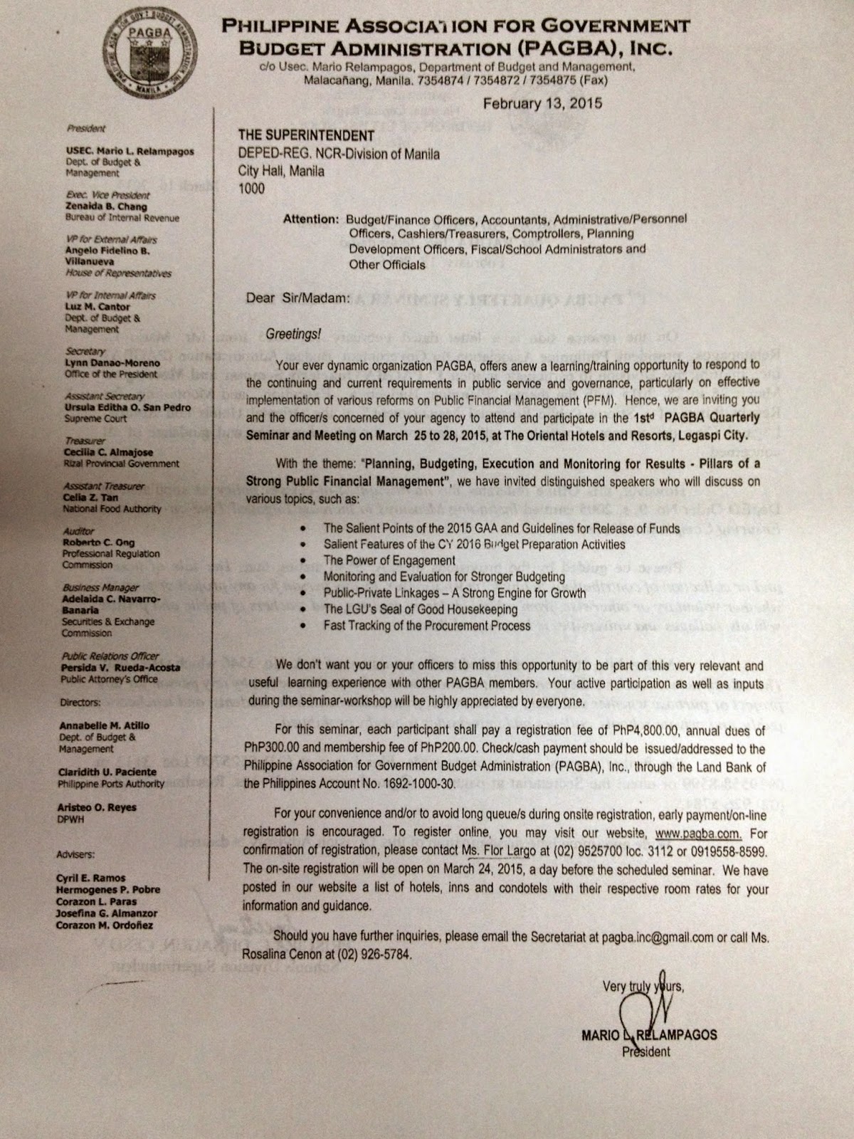 Department of Education Manila: Division Advisory No. 51 - 1st PAGBA ...