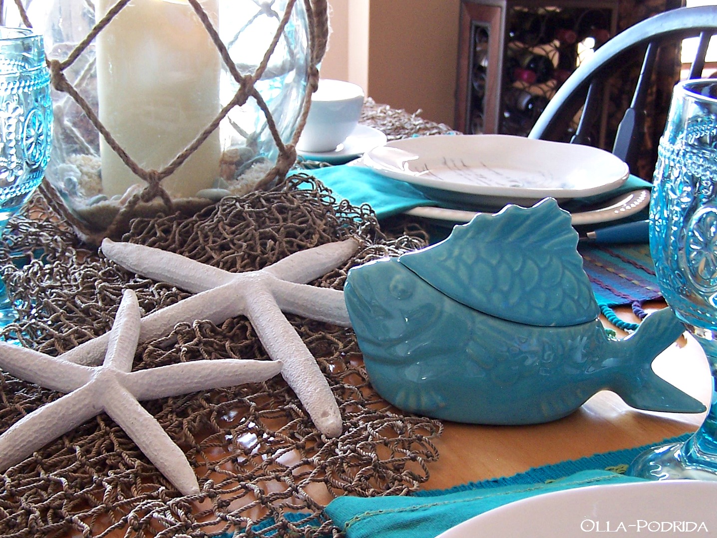 Olla-Podrida: Swim with the Fishes Tablescape