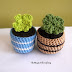 Free crochet patterns and DIY, crochet charts: Clover in Pot