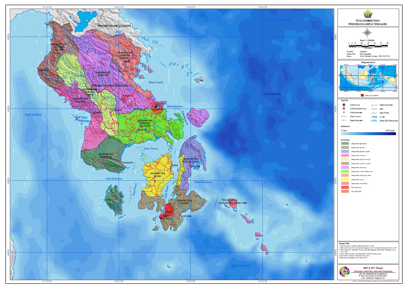 Peta Administrasi Provinsi di Sulawesi - Catatan Kuliah Geografi