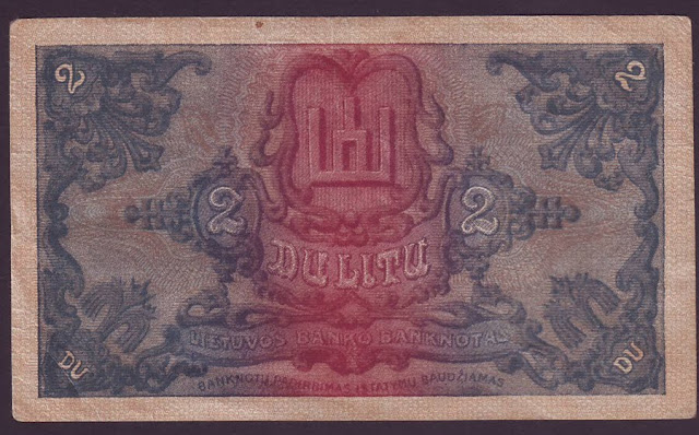 Lithuania paper money 2 Litu bank note 1922|World Banknotes & Coins ...
