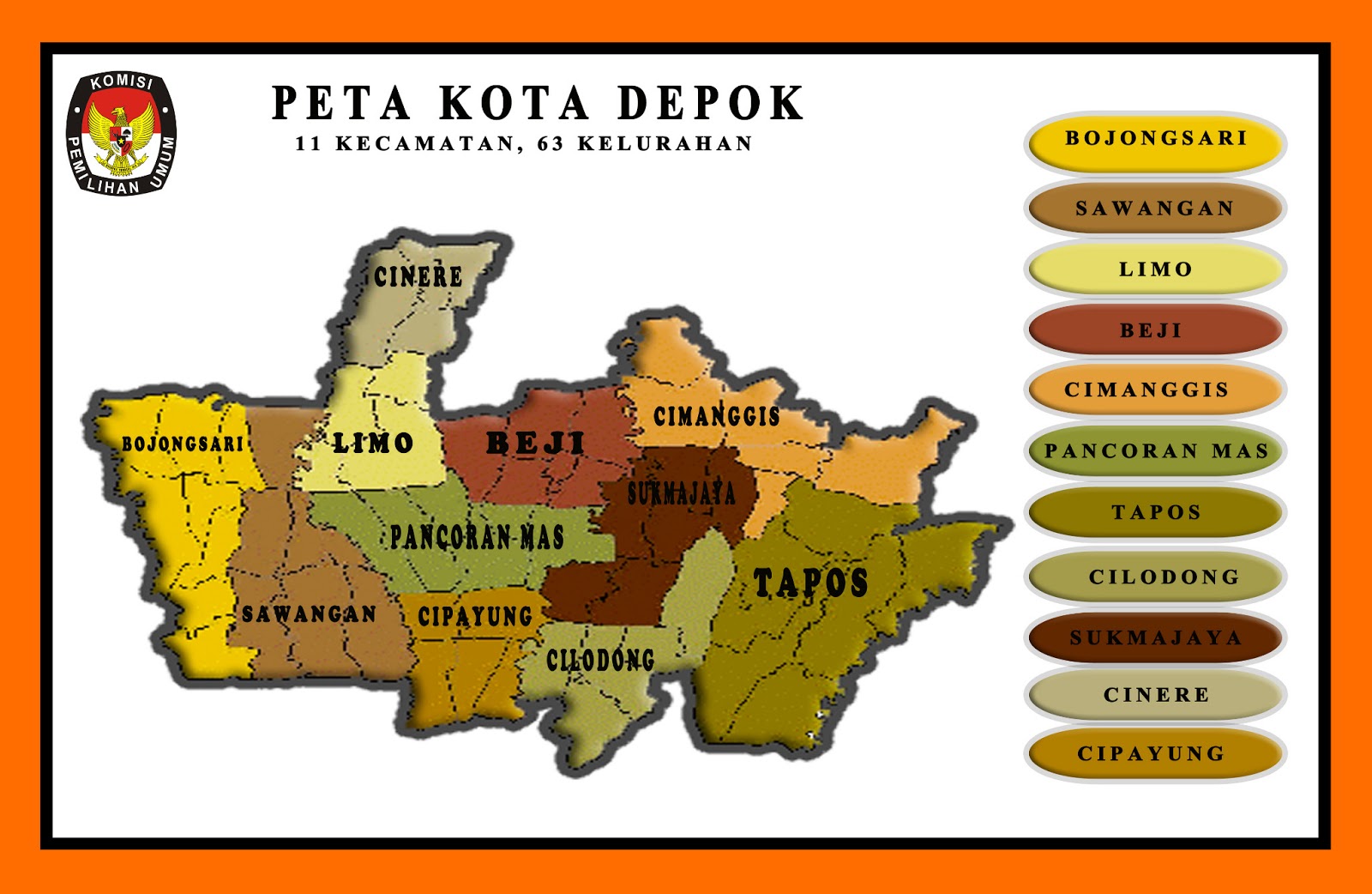 MEDIA CENTER: PETA WILAYAH DEPOK