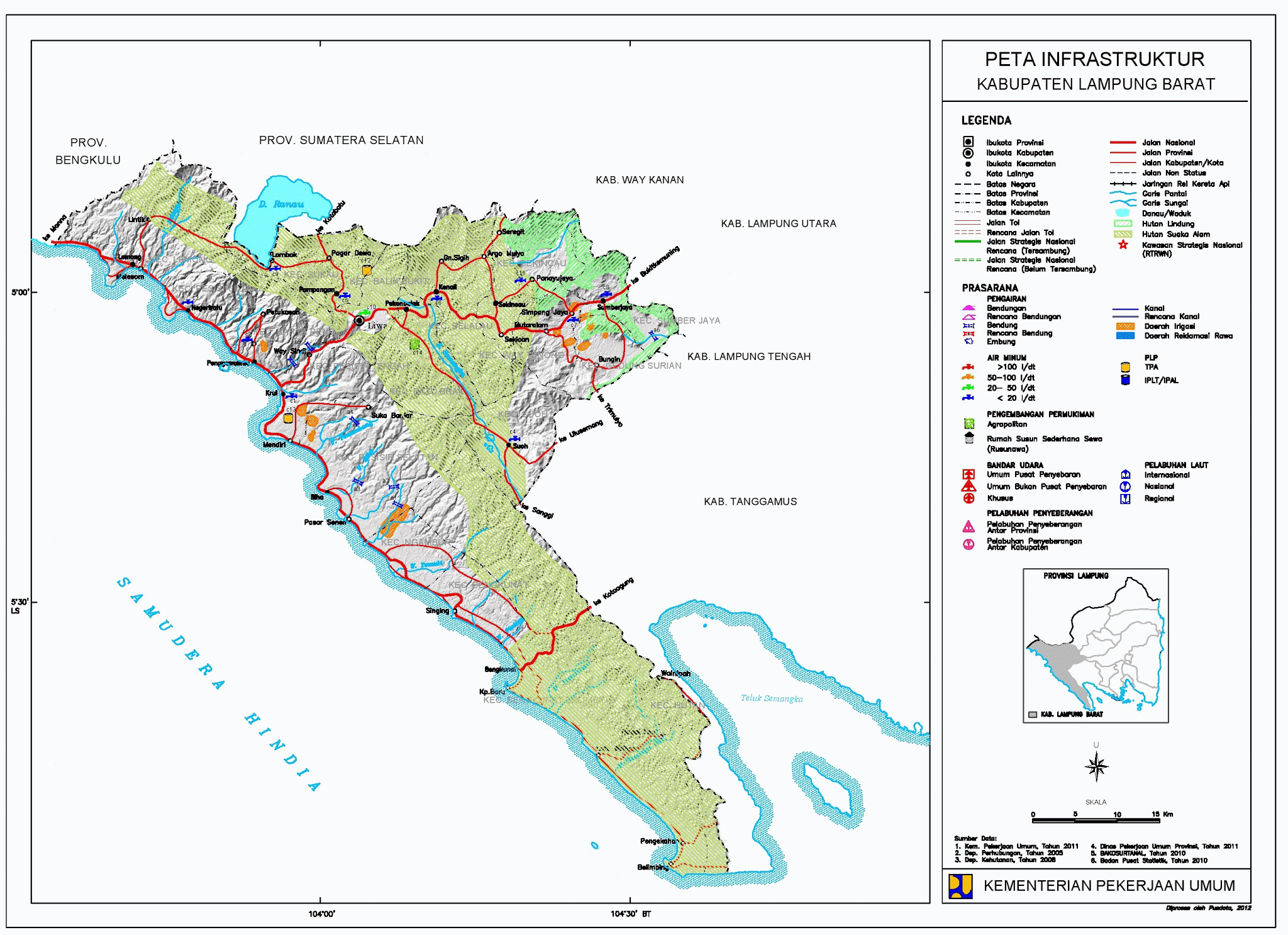 Peta Kota: Peta Kabupaten Lampung Barat