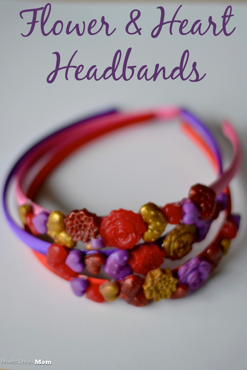 Architecture of a Mom: Easy Flower and Heart Headbands