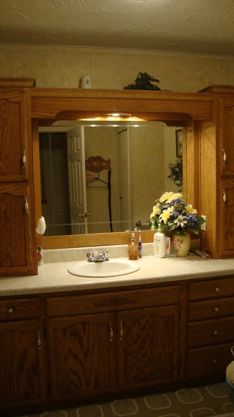 Simple Pleasures: I Love My Homemade Country Style Bathroom Vanity!